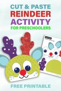 Free Printable Reindeer Cut-and-Paste Activity Page