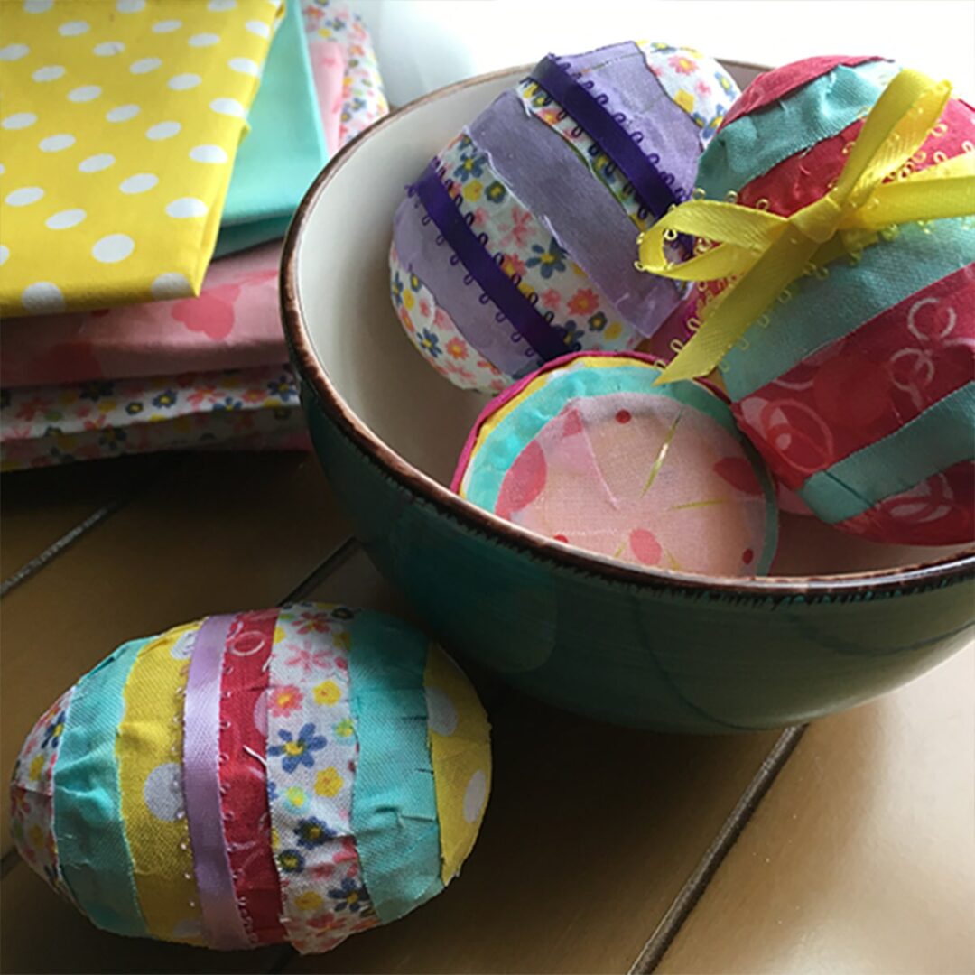 How to Make Scrap Fabric-Covered Easter Eggs