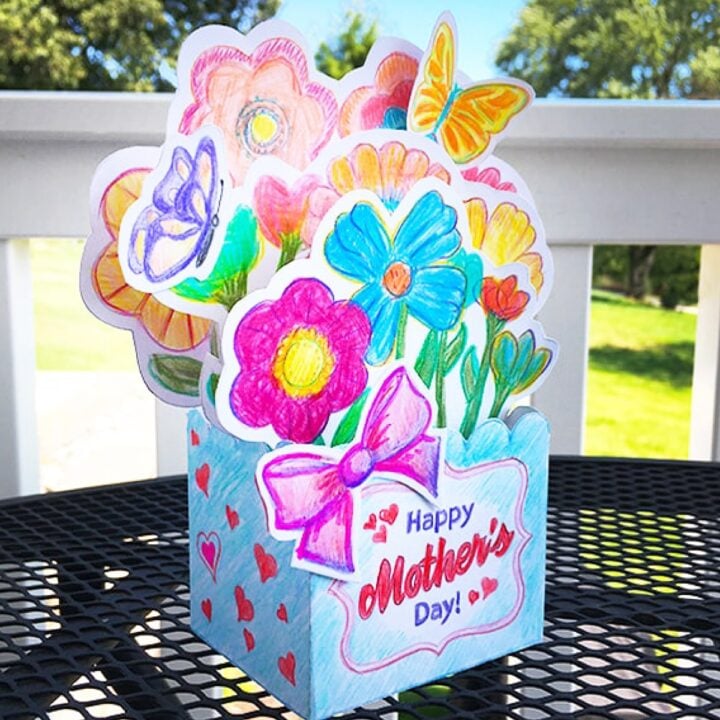 Mother's Day Pop-Up Coloring Card