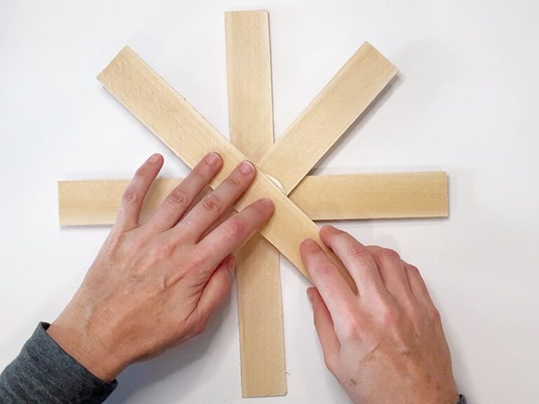 Wood Snowflake Decoration Made From Wood Shims