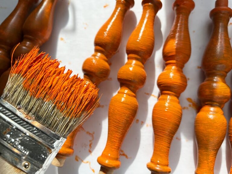 Repurposed Wooden Spindle Carrots - Vintage-Inspired Spring Decor
