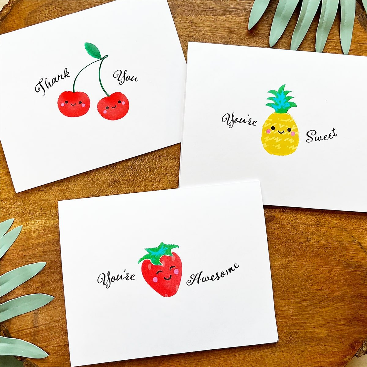 Fruit Thank You Cards - Free Printable