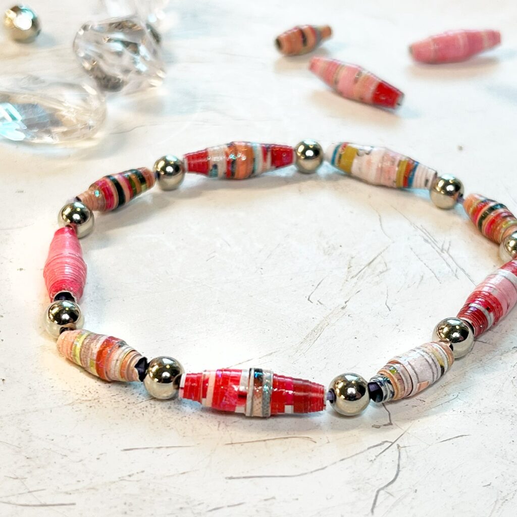 Make Sparkly Paper Beads From Old Magazine Pages