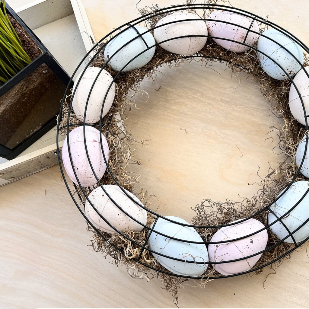 Farmhouse-Style Easter Egg Wreath DIY