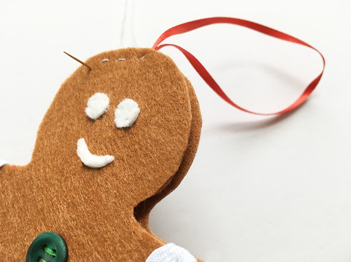 Felt Gingerbread Ornaments - Free Template