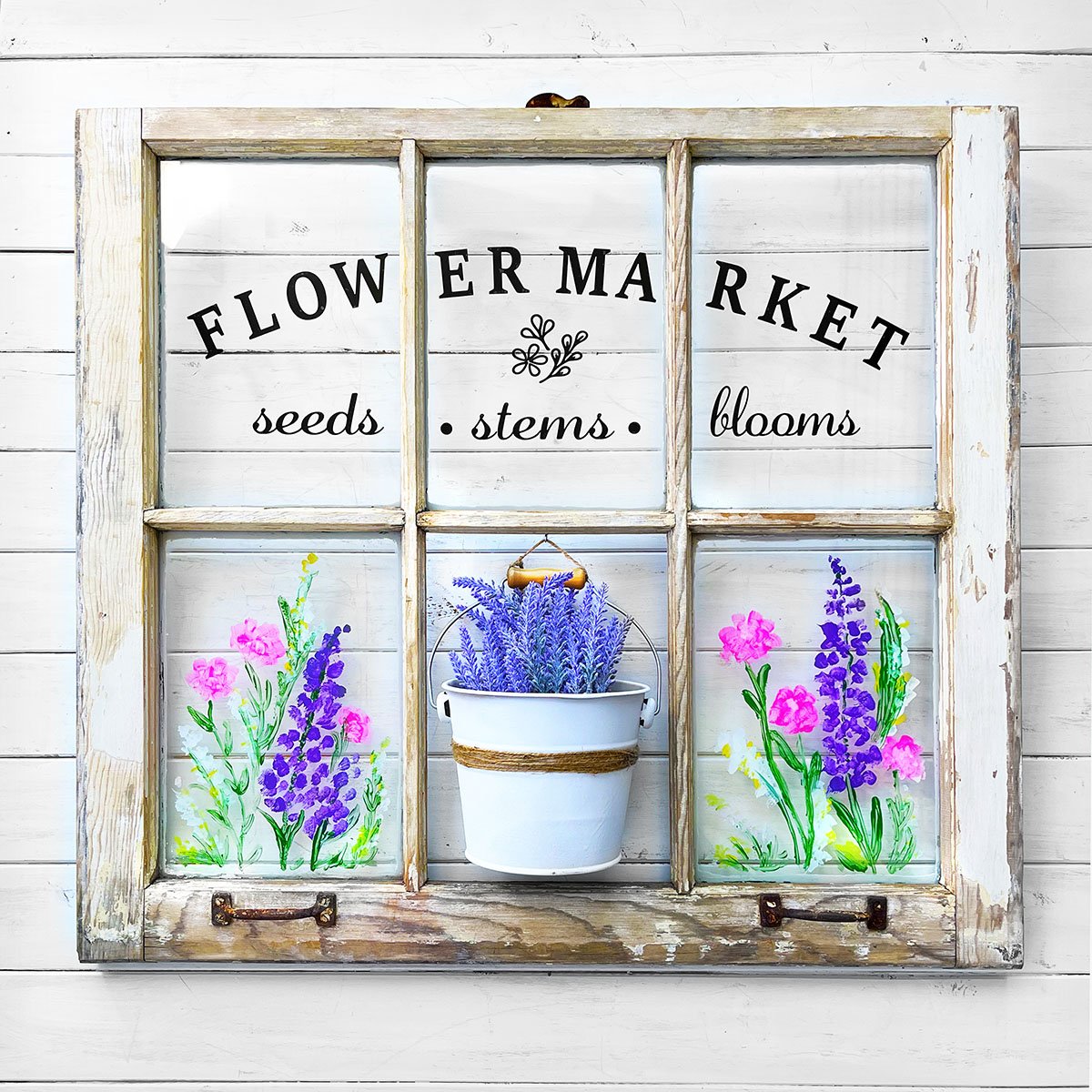 Flower Market Window DIY - An Upcycled Window Project